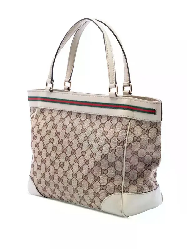 Gucci Gg Canvas Web Mayfair Tote Bag