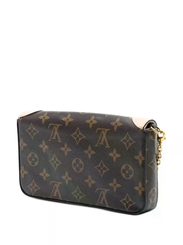 LOUIS VUITTON Monogram Pochette Felicie Crossbody Bag - Brown