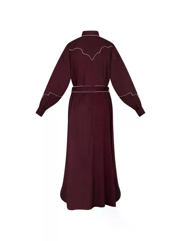 Carolina K Maxi Dress With Contrasting Trims - Red