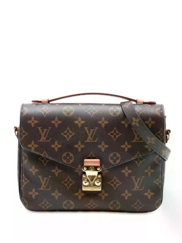 LOUIS VUITTON Monogram Pochette Metis Satchel - Brown