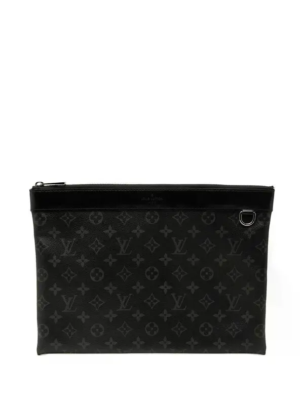 LOUIS VUITTON Monogram Eclipse Discovery Pochette Gm Clutch Bag