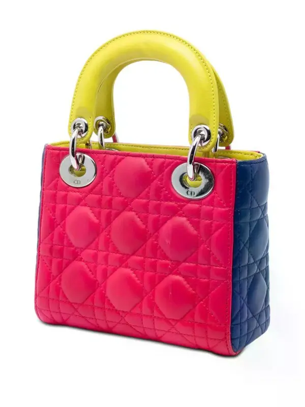 Dior Lambskin Cannage Lady Satchel - Pink