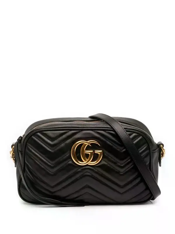 Gucci Gg Marmont Matelassé Leather Crossbody Bag - Black