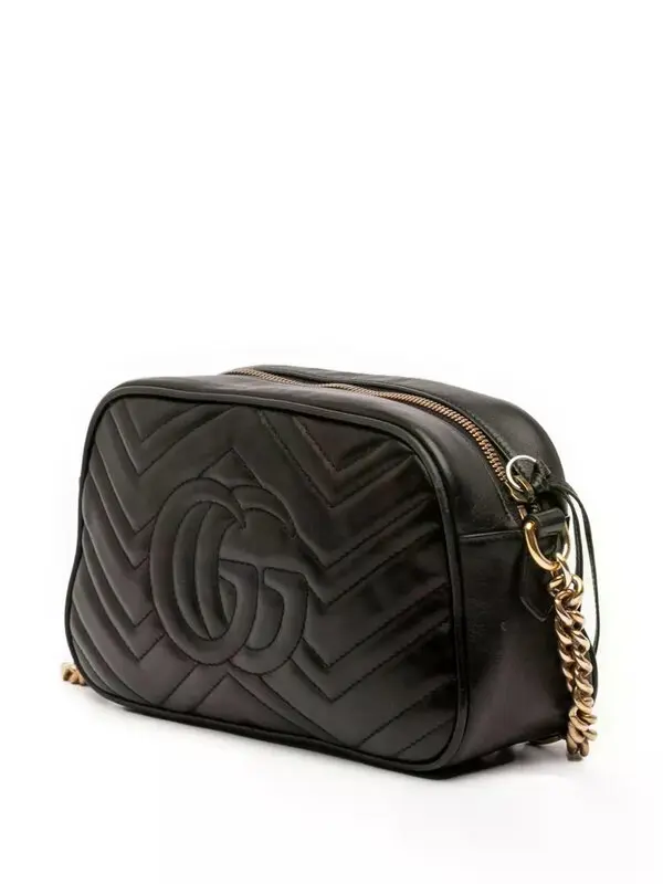 Gucci Gg Marmont Matelassé Leather Crossbody Bag - Black