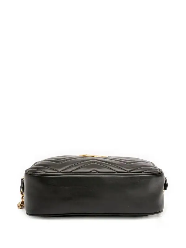 Gucci Gg Marmont Matelassé Leather Crossbody Bag - Black