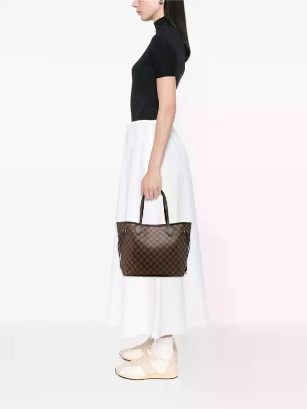 LOUIS VUITTON Damier Ebene Neverfull Mm Tote Bag