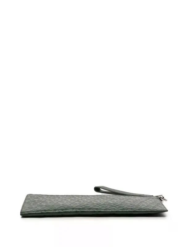 Burberry Embossed Leather Tb Monogram Clutch Bag