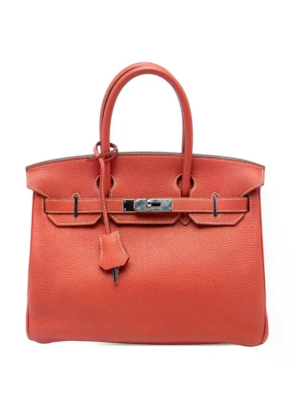 Hermès 2011 Clemence Birkin 30cm Retourne Handbag - Red