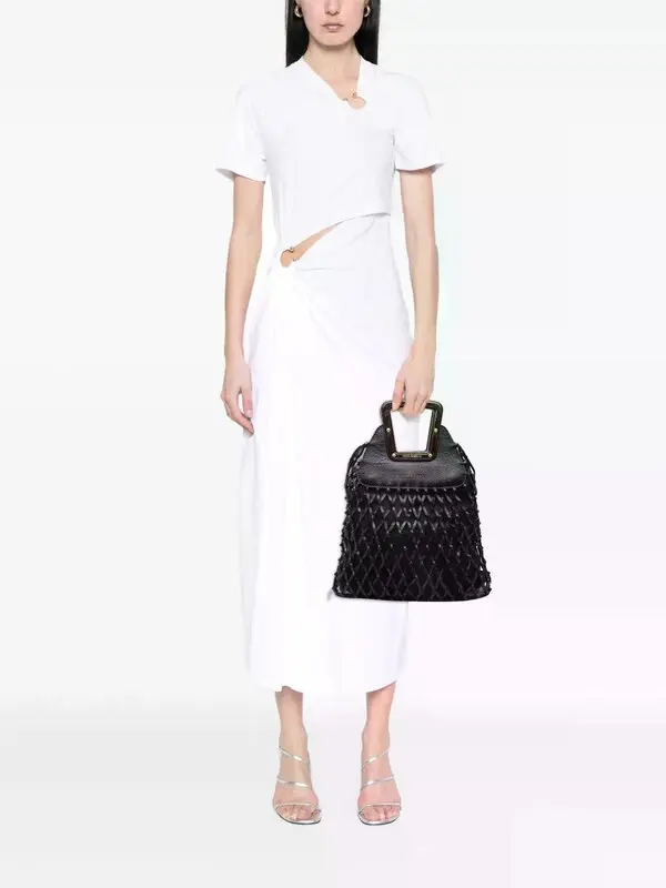 Dolce & Gabbana Woven Leather Net Handle Bag