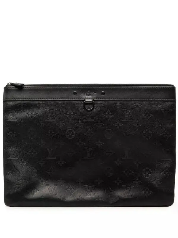 LOUIS VUITTON Monogram Shadow Discovery Pochette Clutch Bag