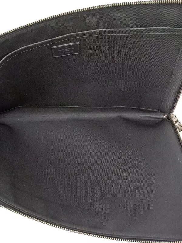 LOUIS VUITTON 2017 Damier Graphite Pochette Jour Gm Clutch Bag