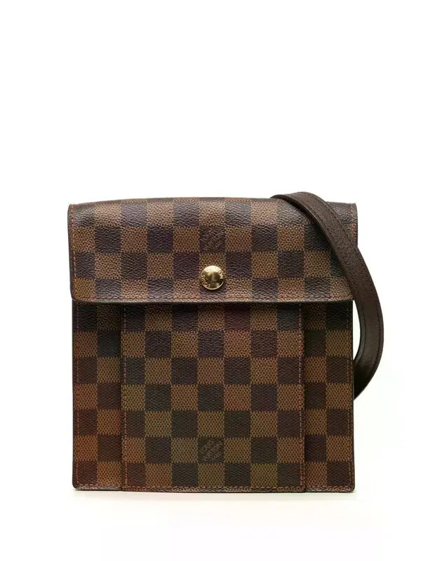 LOUIS VUITTON 2003 Damier Ebene Pimlico Crossbody Bag - Brown