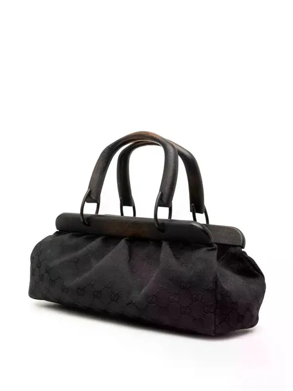 Gucci Gg Canvas Wood Frame Handbag