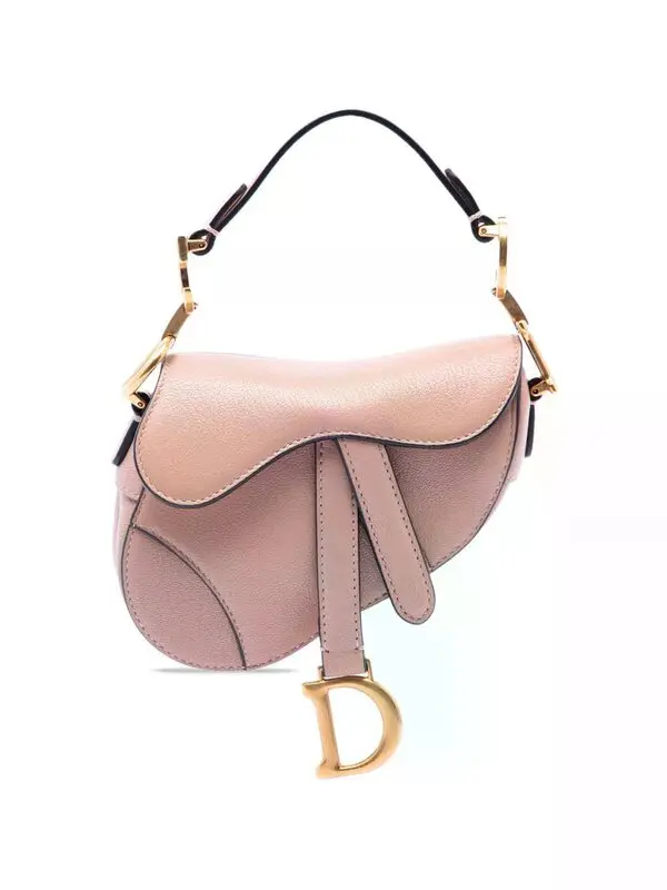 Dior 2021 Micro Goatskin Saddle Bag Satchel - Brown