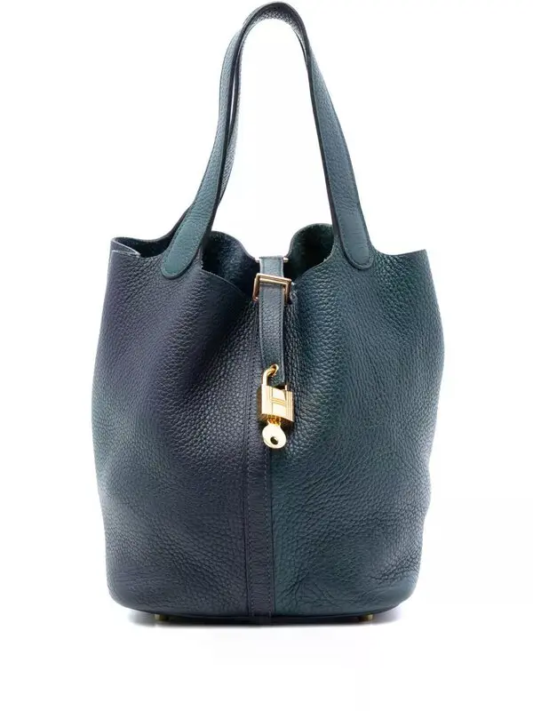 Hermès 2020 Bicolor Clemence Picotin Lock 22 Handbag
