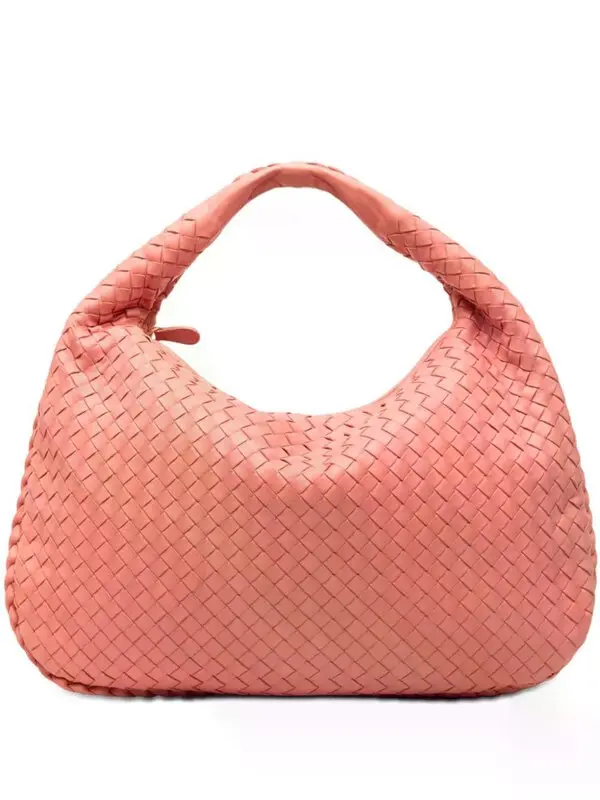 Bottega Veneta Small Nappa Intrecciato Veneta Hobo Bag - Pink