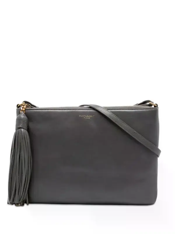 Saint Laurent Monogram Crossbody Bag - Grey