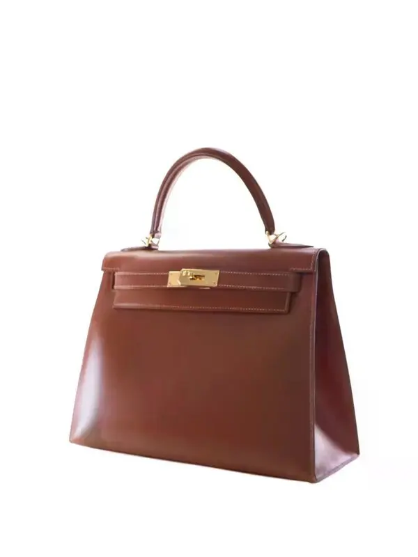 Hermès Kelly Sellier 28 Satchel In Box Calf Leather - Brown