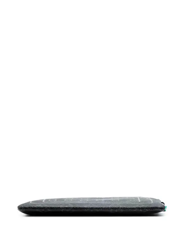 LOUIS VUITTON Monogram Eclipse Flash Fragment Ipad Case Clutch Bag