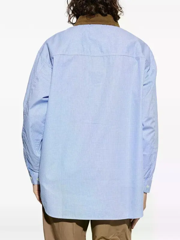 Comme Des Garçons Corduroy-collar Checked Shirt