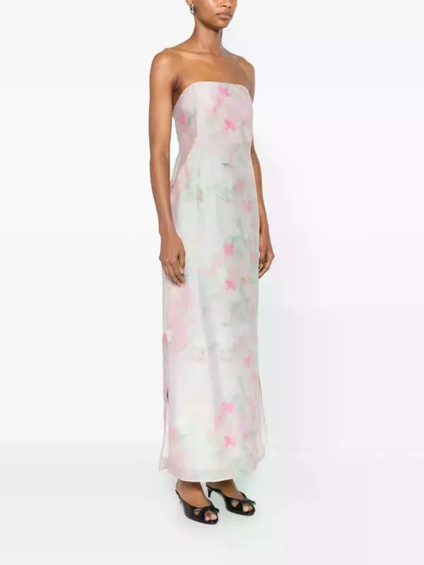 Bernadette Elora Floral-print Strapless Midi Dress