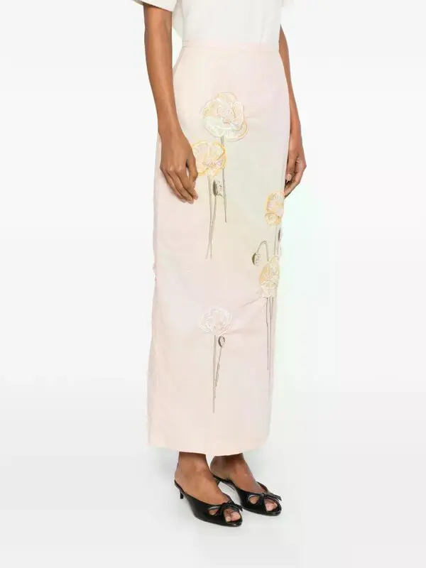 Bernadette Norma Embroidered Midi Skirt