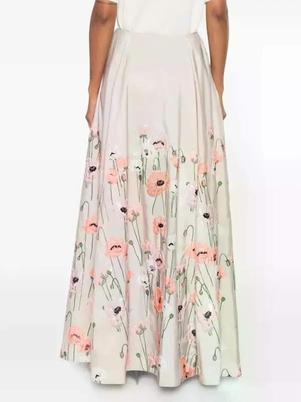 Bernadette Kennedy Floral Embroidered Maxi Skirt