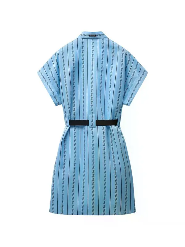 Versace Jacquard Cotton-silk Mini Shirt Dress