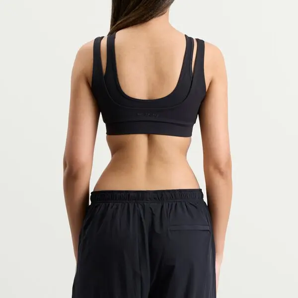 Nike X Skims Matte Double Strap Scoop Bra - Obsidian