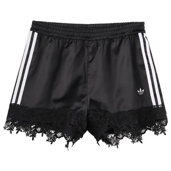 Adidas Firebird Satin Lace Trim Track Short - Black