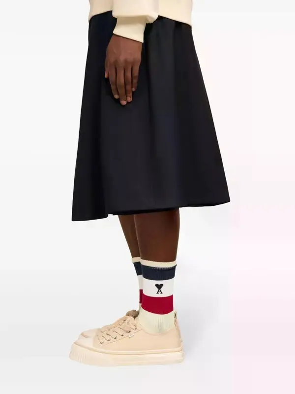AMI Paris La Plage De Coeur Striped Socks