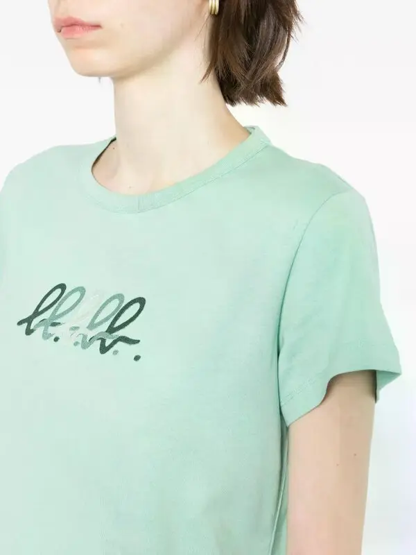 AGNES B. Logo Print Cotton T-shirt