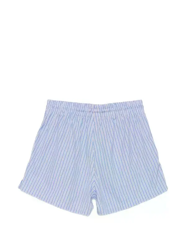 Plan C Striped Drawstring Shorts