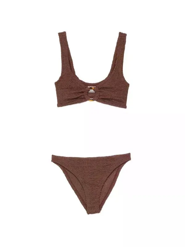 Hunza G Julia Ring-detail Bikini - Brown