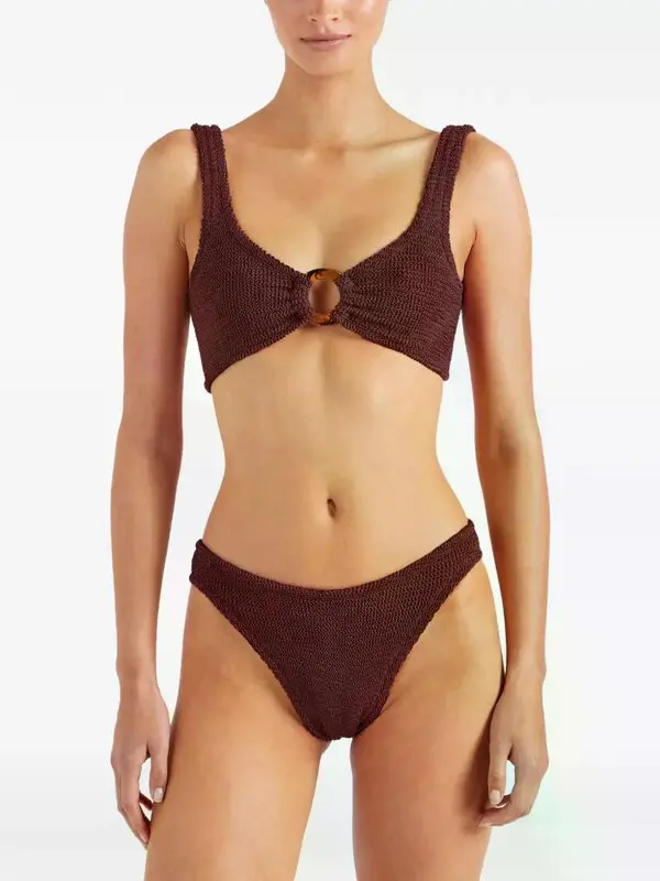 Hunza G Julia Ring-detail Bikini - Brown