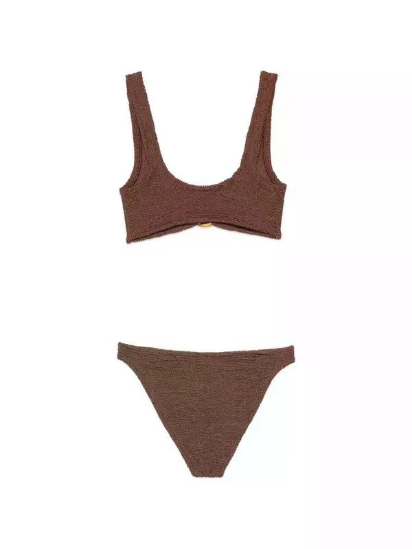 Hunza G Julia Ring-detail Bikini - Brown