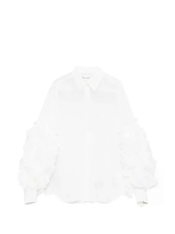Comme Des Garçons Sheer Ruffled Blouse - White