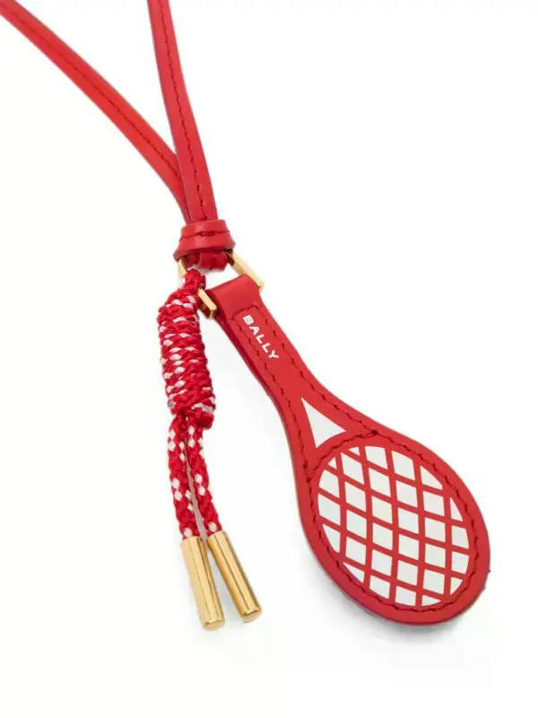 Bally Tennis Racket Leather Keyring
