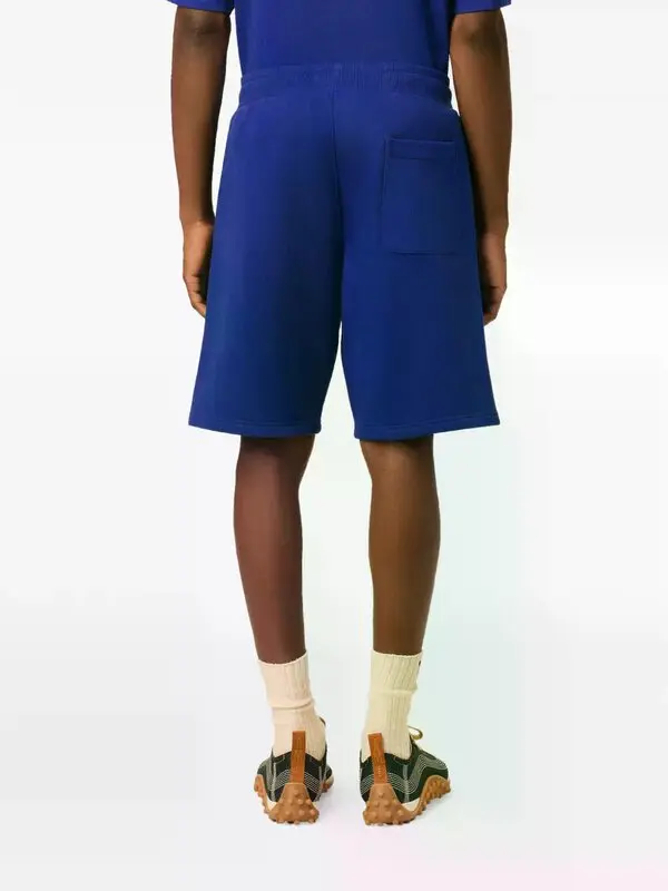 AMI Paris Embossed Cotton Shorts With Drawstring