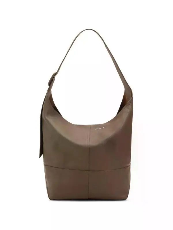 AMI Paris Taurillon Leather Etienne Crossbody Bag - Brown