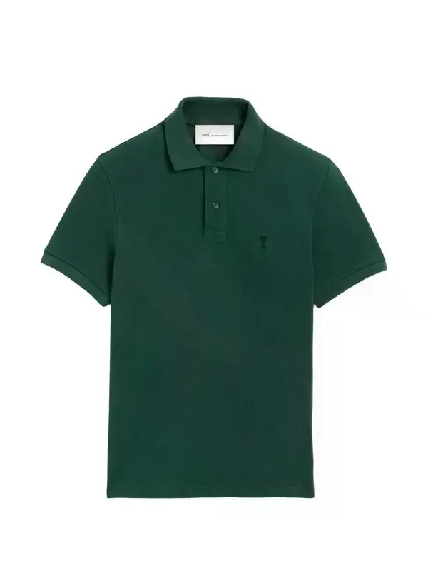 AMI Paris Cotton Polo - Green