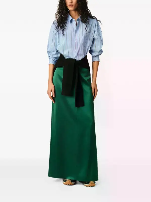 AMI Paris Cotton Cropped Shirt - Blue