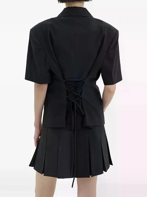 JUUN.J Lace-up Short-sleeve Jacket