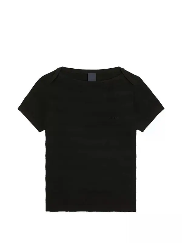 JUUN.J Ribbed Boat-neck T-shirt - Black