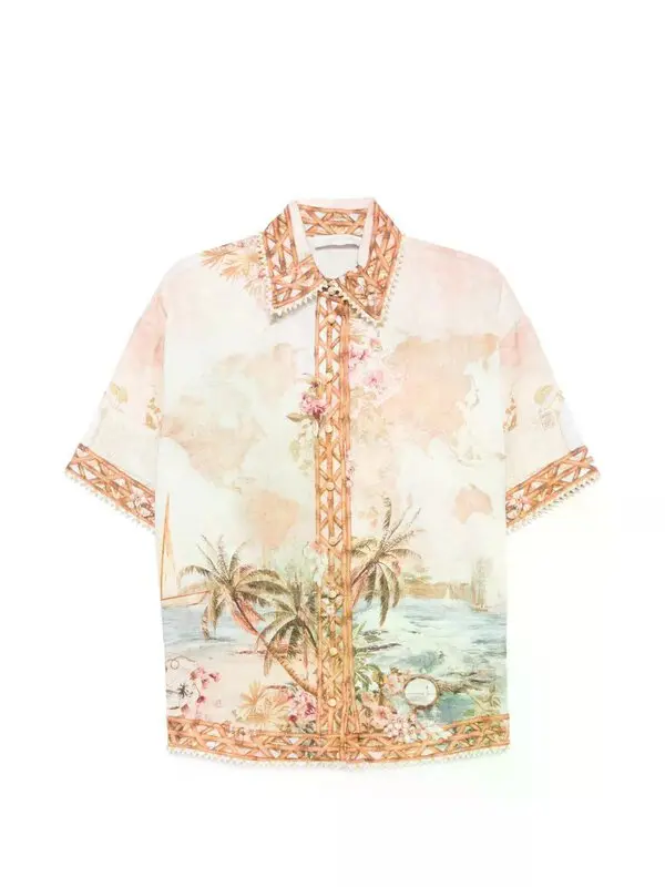 Zimmermann Mahon Print Shirt - Neutrals