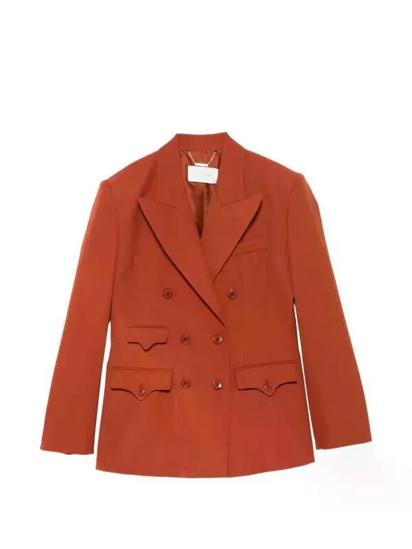 Zimmermann Luna Double-breasted Blazer - Orange