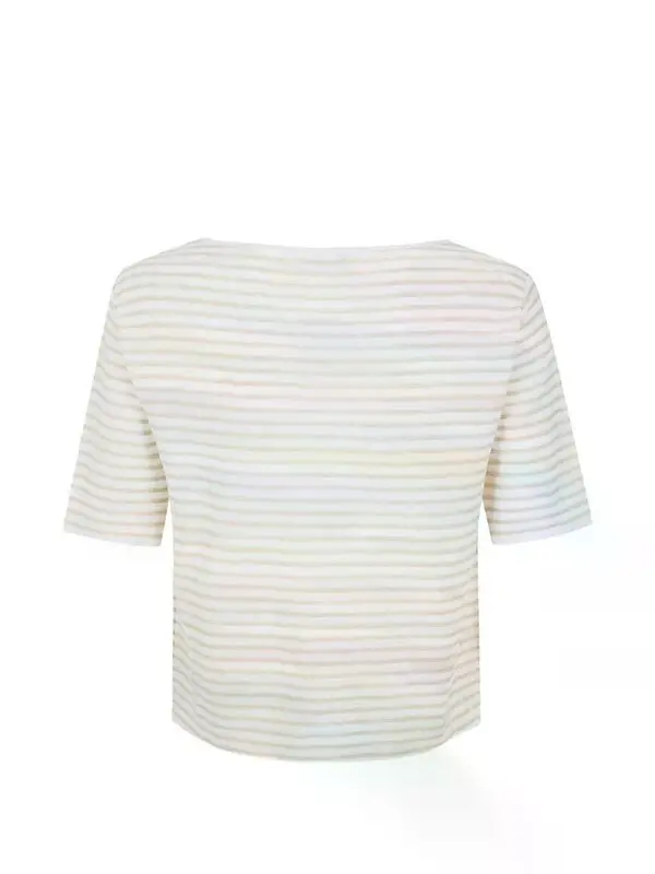 BASE Striped Linen-blend T-shirt - Neutrals