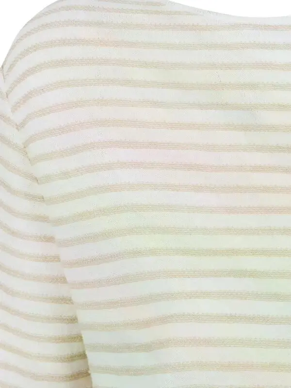 BASE Striped Linen-blend T-shirt