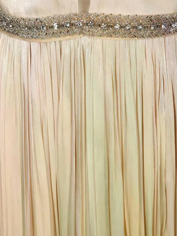 NISSA Chiffon Maxi Dress With Crystal Embellishment