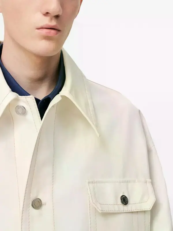 AMI Paris White Cotton Worker Jacket